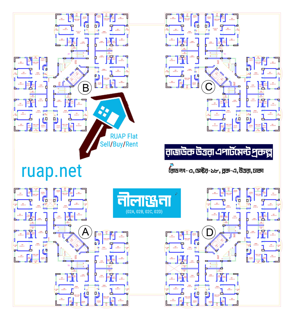 নীলাঞ্জনা ভবন – ০২ ( Nilanjona Building – 02) – Rajuk Uttara Apartment ...